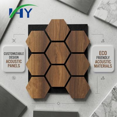 China Wood Slat Acoustic Panel with Acoustic Pet Foam and Flame Retardant for sale