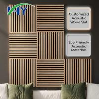 China Wood Slat Acoustic Panel with Flame Retardant for Acoustic Treatment for sale