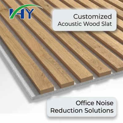 China Pet Wood Slat Acoustic Panel with Flame Retardant for Office for sale