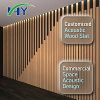 China Sound Absorbing Wood Slat Acoustic Panel with Custom Mdf Pet for sale