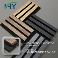 China Wood Slat Acoustic Panel with Flame Retardant Pet for Acoustic Wall for sale