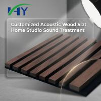 China Mdf Wood Slat Acoustic Panel with Pet and Flame Retardant for sale