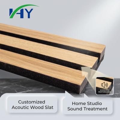 China Customized Design Wood Slat Acoustic Panel with Sound Absorption for sale