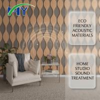 China Wood Slat Acoustic Panel with Pet Core and Flame Retardant for Studio for sale