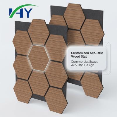 China Eco Friendly Wood Slat Acoustic Panel with Mdf and Sound Absorption for sale