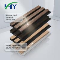 China Wood Slat Acoustic Panel for Ceiling with Flame Retardant Pet for sale