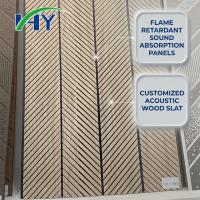China Industrial Wood Slat Acoustic Panel with Sound Absorption and Pet for sale