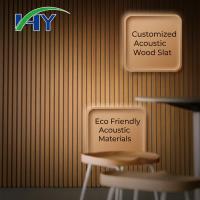China Wood Slat Acoustic Panel with Sound Absorbing Mdf Core for Home for sale