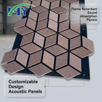 China Wood Slat Acoustic Panel with Flame Retardant for Home Cinema Use for sale