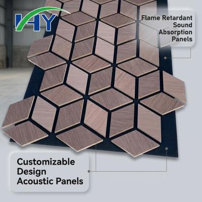 China Wood Slat Acoustic Panel with Flame Retardant for Home Cinema Use for sale