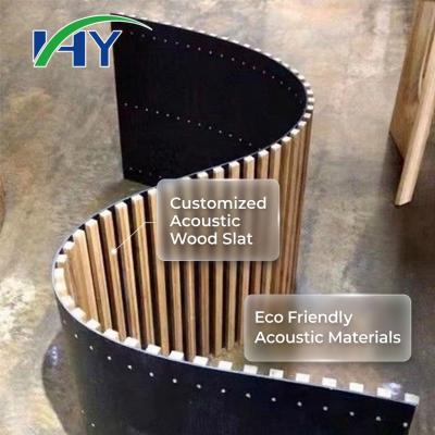 China Customized Pet Wood Slat Acoustic Panel for Office Noise Reduction for sale