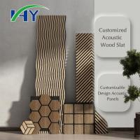 China Sound Absorption Wood Slat Acoustic Panel with Custom Flame Retardant for sale