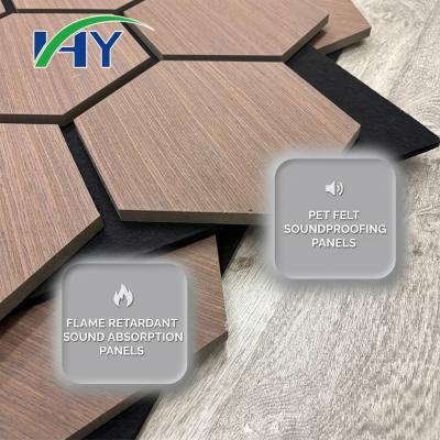 China Wood Slat Acoustic Panel for Classroom with Flame Retardant Pet for sale