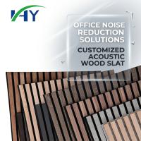 China Custom Color Wood Slat Acoustic Panel with Mdf and Flame Retardant for sale