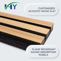 China Customized Design Wood Slat Acoustic Panel with Sound Absorption for sale
