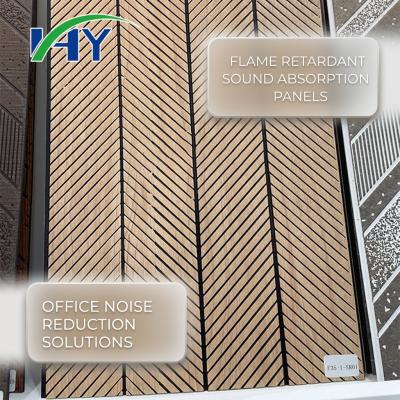 China Industrial Wood Slat Acoustic Panel with Sound Absorption and Pet for sale