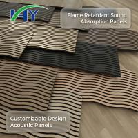 China Pet and Mdf Wood Slat Acoustic Panel with Sound Absorption for sale