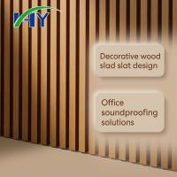 China Flame Retardant Wood Slat Acoustic Panel with Custom Pet for sale
