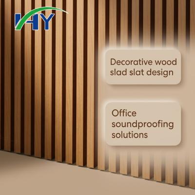 China Flame Retardant Wood Slat Acoustic Panel with Custom Pet for sale