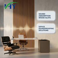 China Wood Slat Acoustic Panel for Office with Sound Absorption and Flame Retardant for sale