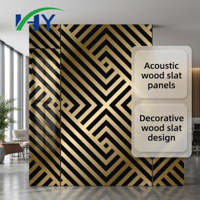China Wood Slat Acoustic Panel with Customized Shape and Flame Retardant Mdf for sale
