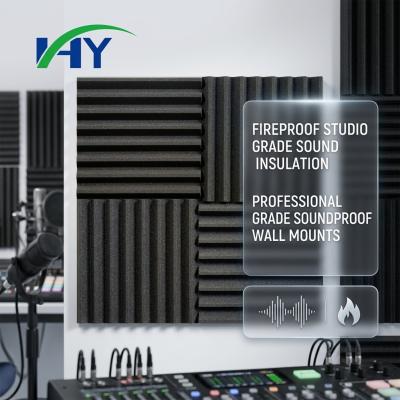 China Density 1800gsqm or Customized Acoustic Foam Panels Flame Retardant Acoustic Panels for Studio in 50 Colors or Customized for sale
