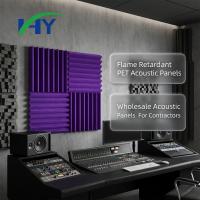 China Officespace PET Fire Resistant Acoustic Foam Panels Self Adhesive Wall Panels Soundproofing Sheets for Acoustic Treatment for sale