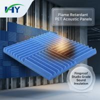 China Bulk Acoustic Foam Self Adhesive Wall Panels PET Fireproof Noise Reduction for sale