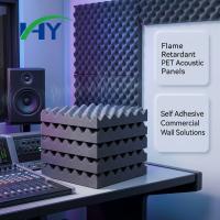 China Wholesale Acoustic Foam Self Adhesive Wall Panels Fireproof PET Soundproof for sale