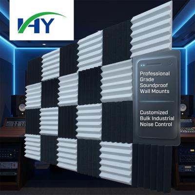 China Acoustic Foam Panels 30x30cm or Customized Self Adhesive Flame Retardant Wall Mount Soundproofing Panels Bulk Supply Ideal for Studio and Office for sale