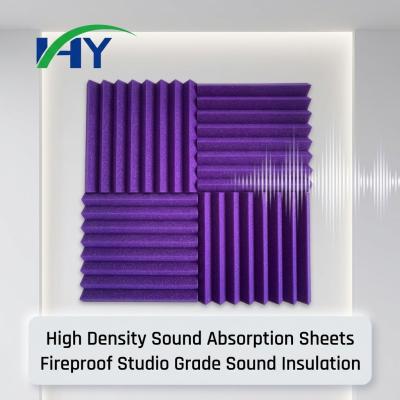 China Officespace PET Fire Resistant Acoustic Foam Panels Self Adhesive Wall Panels Soundproofing Sheets for Acoustic Treatment for sale