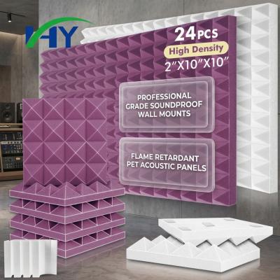China School Acoustic Foam Sound Absorption Panels Flame Retardant Bulk With 50 Colors Or Customized Selection Ideal For Offices for sale