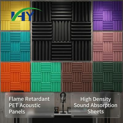 China 50 Colors or Customized Acoustic Foam Panels Fireproof PET High Density Industrial Grade Rolls Ideal for Soundproofing Solutions for sale