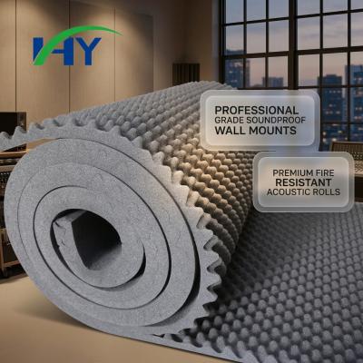 China Acoustic Foam Rolls Wholesale PET Fire Resistant Sound Absorption For Offices for sale