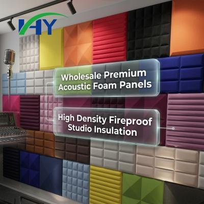 China Acoustic Foam Soundproofing Panels Bulk Customized Flame Retardant PET for sale