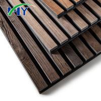 China Wood Slat Acoustic Panel Wholesale FSC Certified Wood Veneer MDF Core for sale