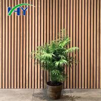 China Wood Slat Acoustic Panel Class A Fire Rated For Hotel And Restaurant Projects for sale