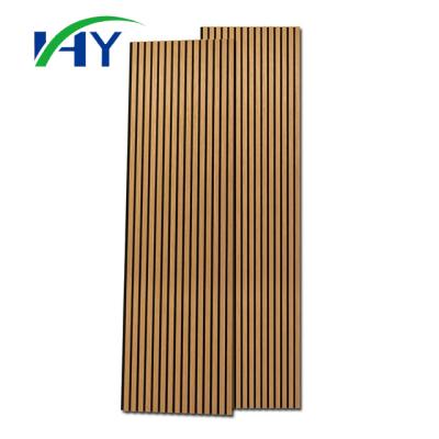 China Wood Slat Acoustic Panel NRC Performance PET Felt For Noise Reduction Walls for sale
