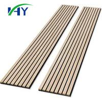 China Wood Slat Acoustic Panel Class A Fire Treatment With Recycled PET Felt for sale