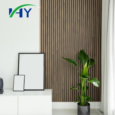 China Wood Slat Acoustic Panel PET Acoustic Backing Custom Thickness For Studios for sale