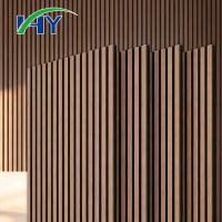 China Wood Slat Acoustic Panel FSC Wood Veneer Fire Rated For Retail Store Interior for sale