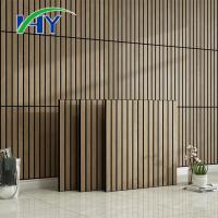 China Wood Slat Acoustic Panel Class A Fire Rated PET Felt Backing Sound Dampening for sale