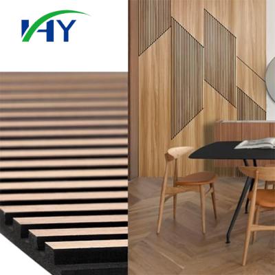 China Wood Slat Acoustic Panel Fire Rated NRC 080 For Meeting Room Speech Clarity for sale