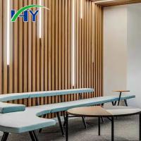 China Wood Slat Acoustic Panel Flame Retardant Custom PET For Commercial Walls for sale