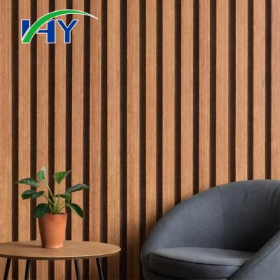 China Wood Slat Acoustic Panel Customizable Slat System For Hotel Interiors for sale