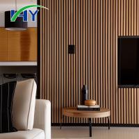 China Wood Slat Acoustic Panel PET Acoustic Felt Fire Rated For Studios for sale