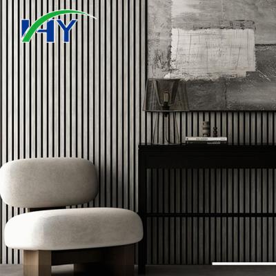 China Wood Slat Acoustic Panel Flame Retardant And Sound Absorbing Wall for sale