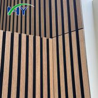 China Wood Slat Acoustic Panel OEM Slat Spacing Custom For Architectural Use for sale
