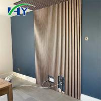 China Wood Slat Acoustic Panel Flame Retardant Customizable For Lobby Areas for sale