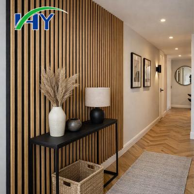 China Wood Slat Acoustic Panel Class A Fire Rated Custom Slat Widths for sale